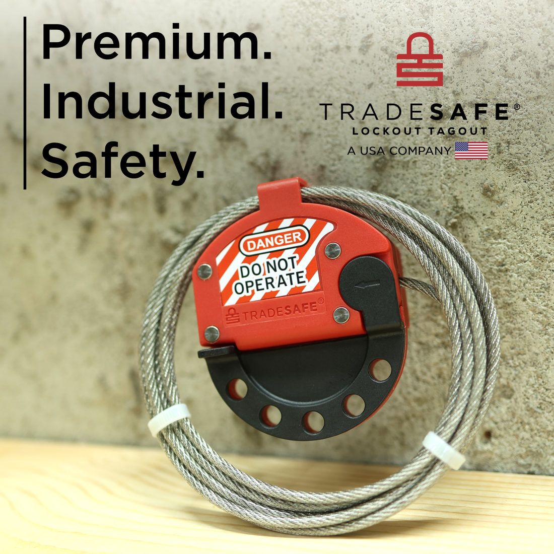 Adjustable Cable Lock Out Device - 10ft | TRADESAFE