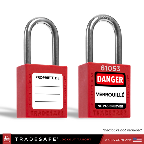 Multilingual Padlock Labels - 60 Pack Lockout Labels | TRADESAFE