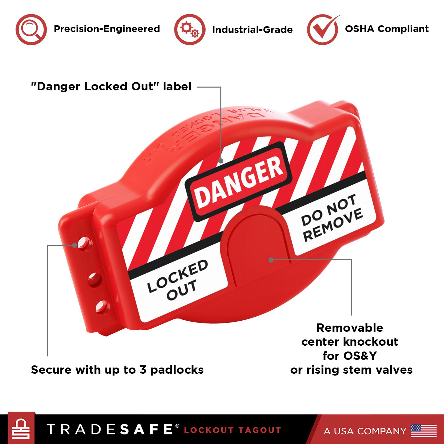 Adjustable Gate Valve Lockout | TRADESAFE