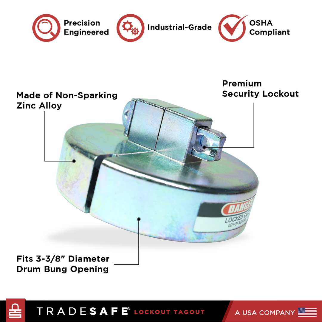 Drum Lock - Secures 3-3/8" Drum Opening | TRADESAFE