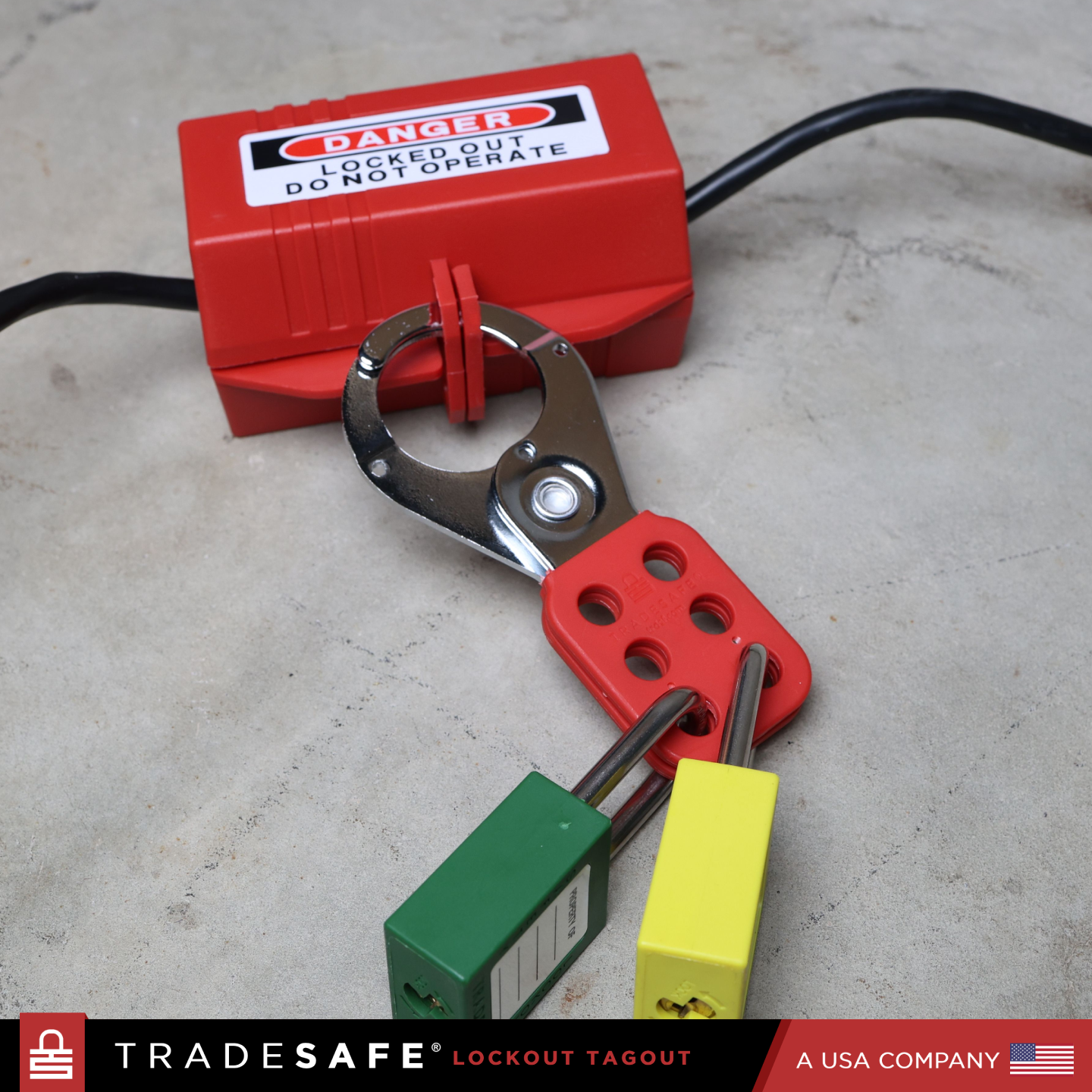 Steel Lockout Hasp - 1-1/2" LOTO Hasps, 6 Pack | TRADESAFE