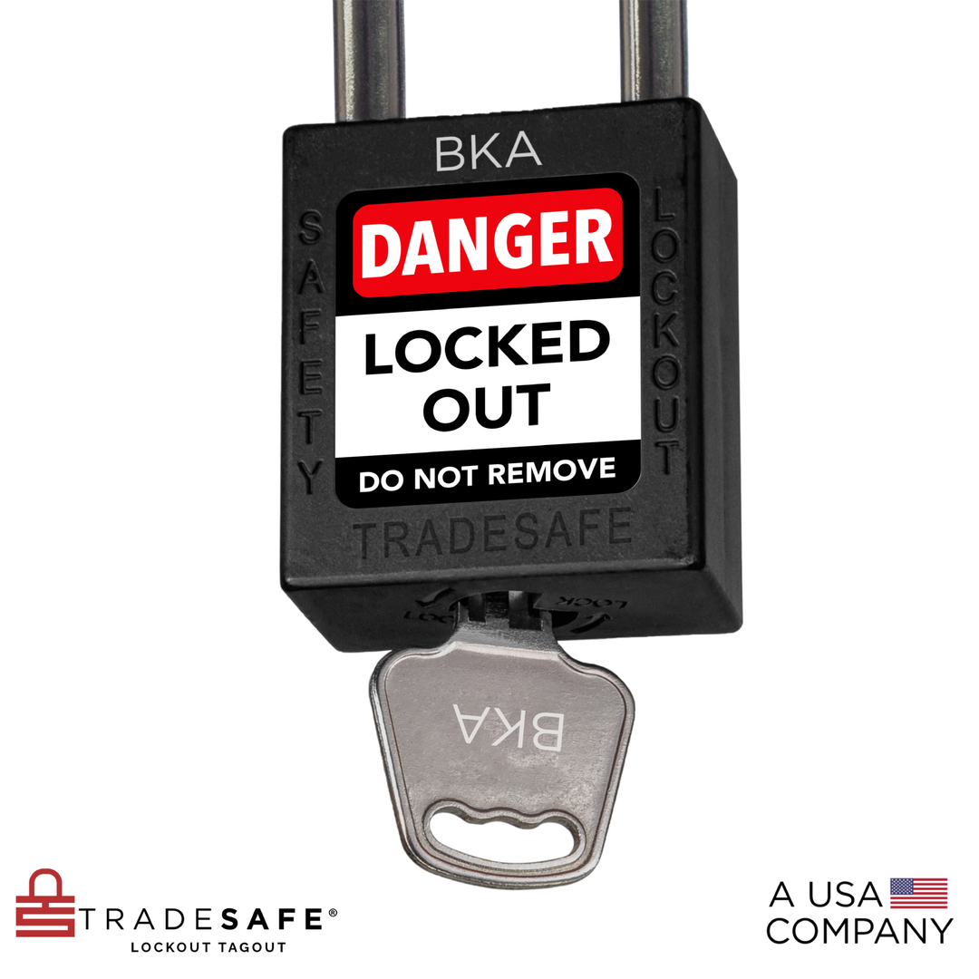 Black Keyed Alike Padlocks Unlimited -2 Keys - 10 Pack | TRADESAFE