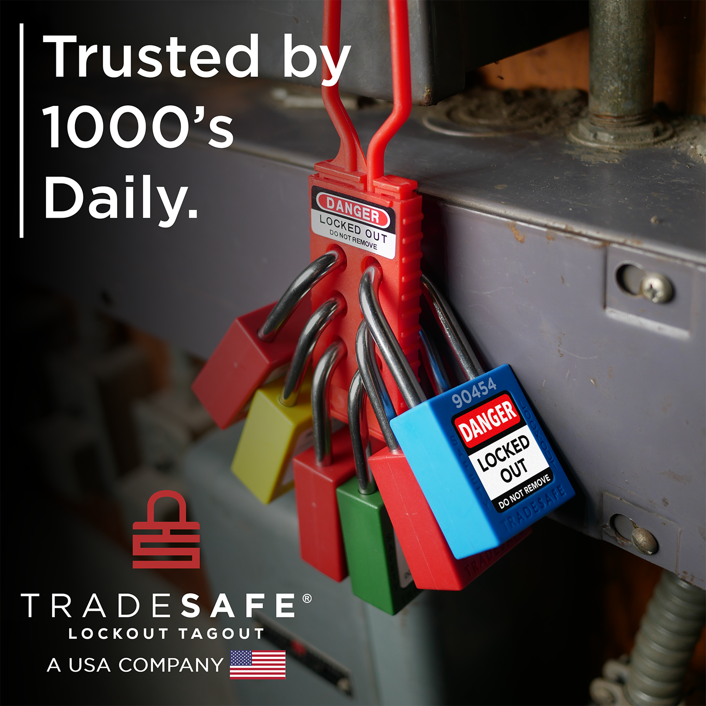 Orange Keyed Different Lockout Locks - 2 Keys - 10 Pack | TRADESAFE