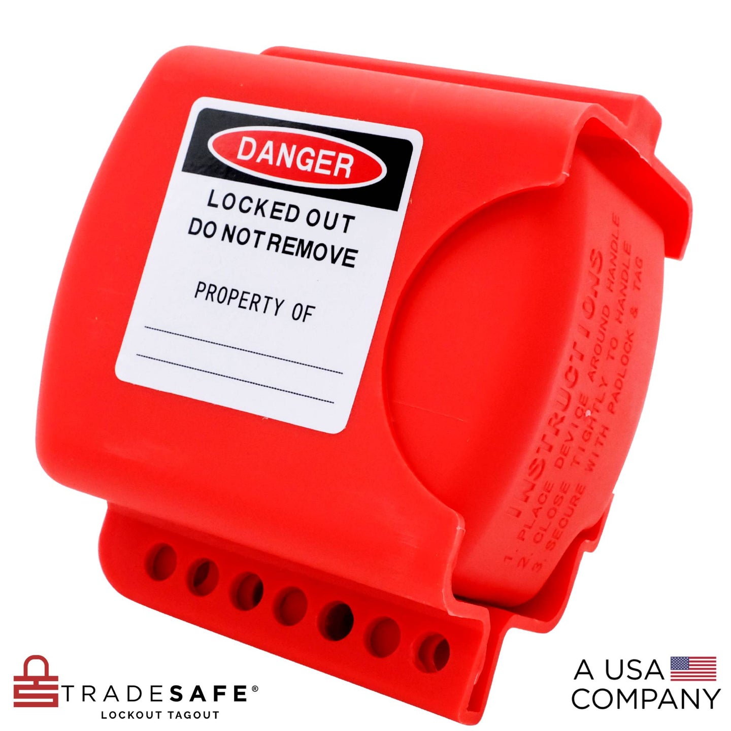 Adjustable Flange Ball Valve Lockout - 2" to 4-1/2” | TRADESAFE