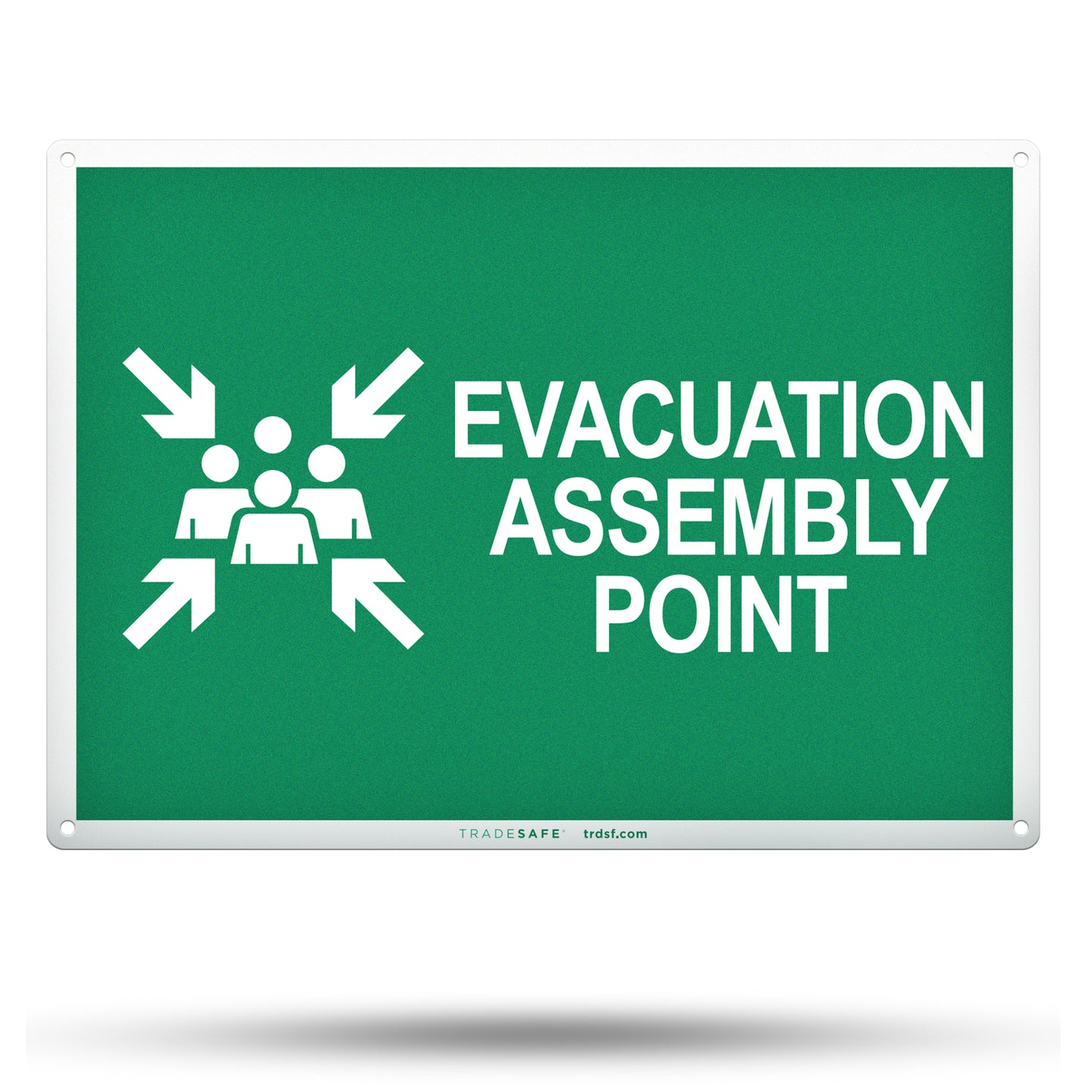 Evacuation Assembly Point Sign - Aluminum Evacuation Signs | TRADESAFE