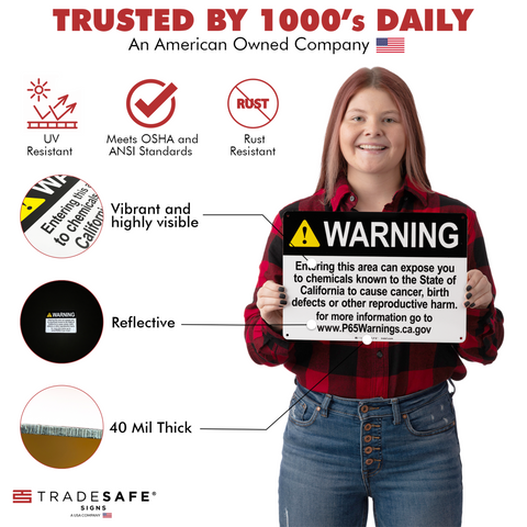 Prop-65 Sign Cancer and Reproductive Harm - Aluminum Warning Sign ...