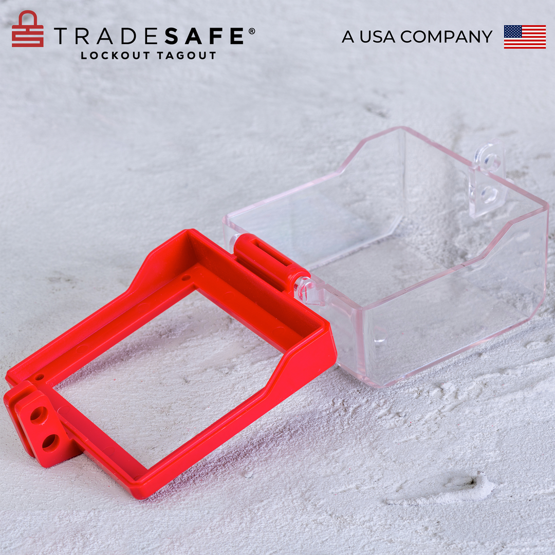 Large Push Button Cover Lockout - Box Type | TRADESAFE
