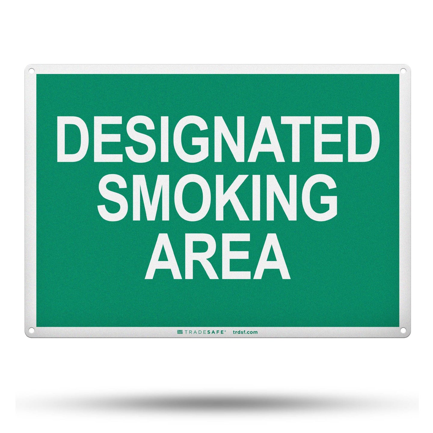 Designated Smoking Area Sign - Aluminum Smoking Signs | TRADESAFE