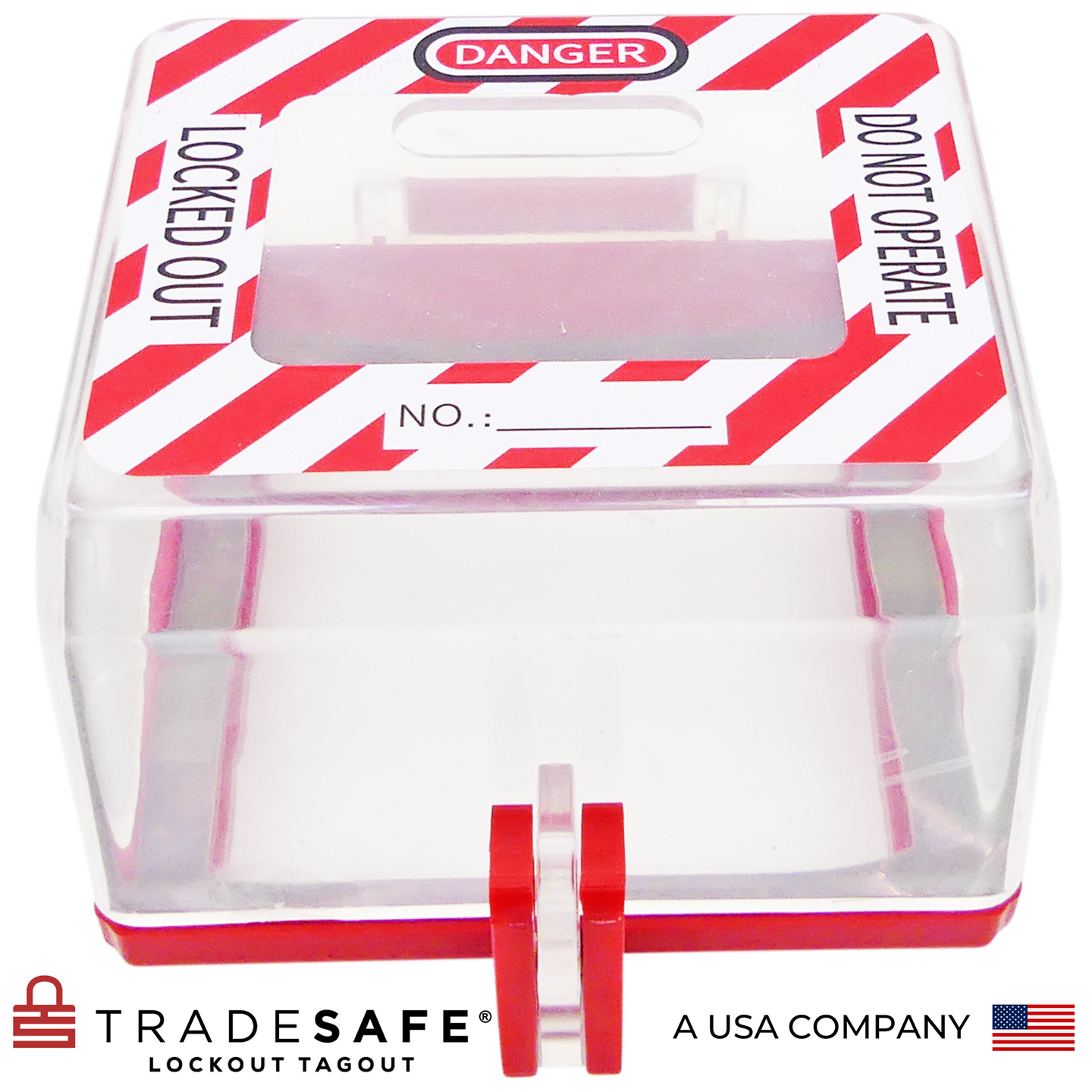 Large Push Button Cover Lockout - Box Type | TRADESAFE