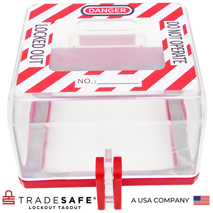 Large Push Button Cover Lockout - Box Type | TRADESAFE