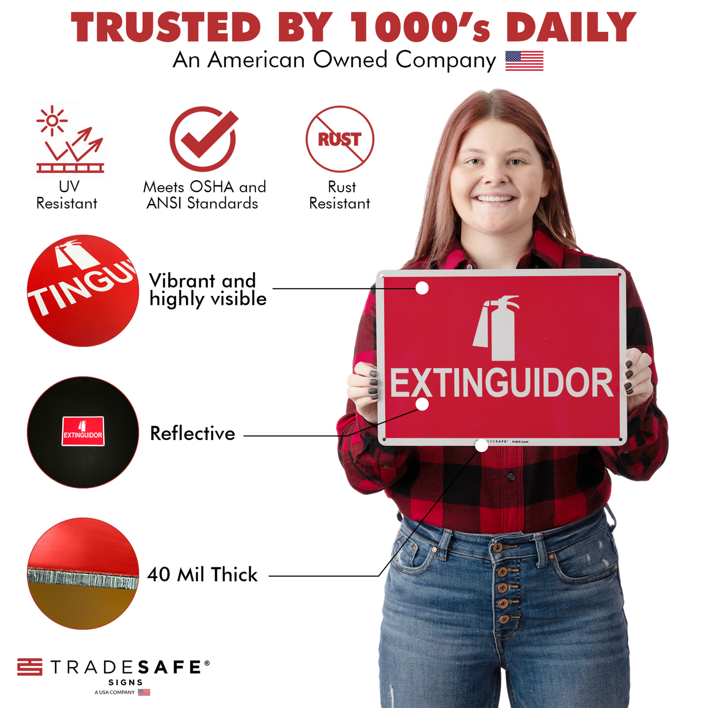 Extinguidor Sign - Aluminum Fire Safety Sign | TRADESAFE