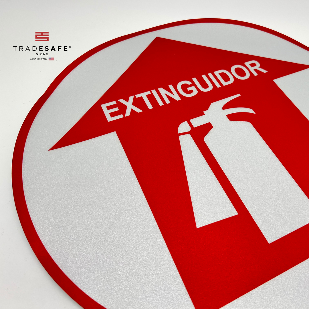 Fire Extinguisher Sign - Extinguidor - Spanish Anti-Slip Floor Sign ...