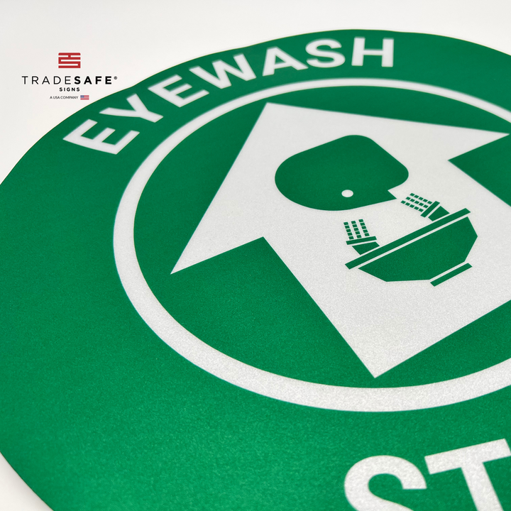Eye Wash Signs - Anti-Slip Floor Sticker | TRADESAFE