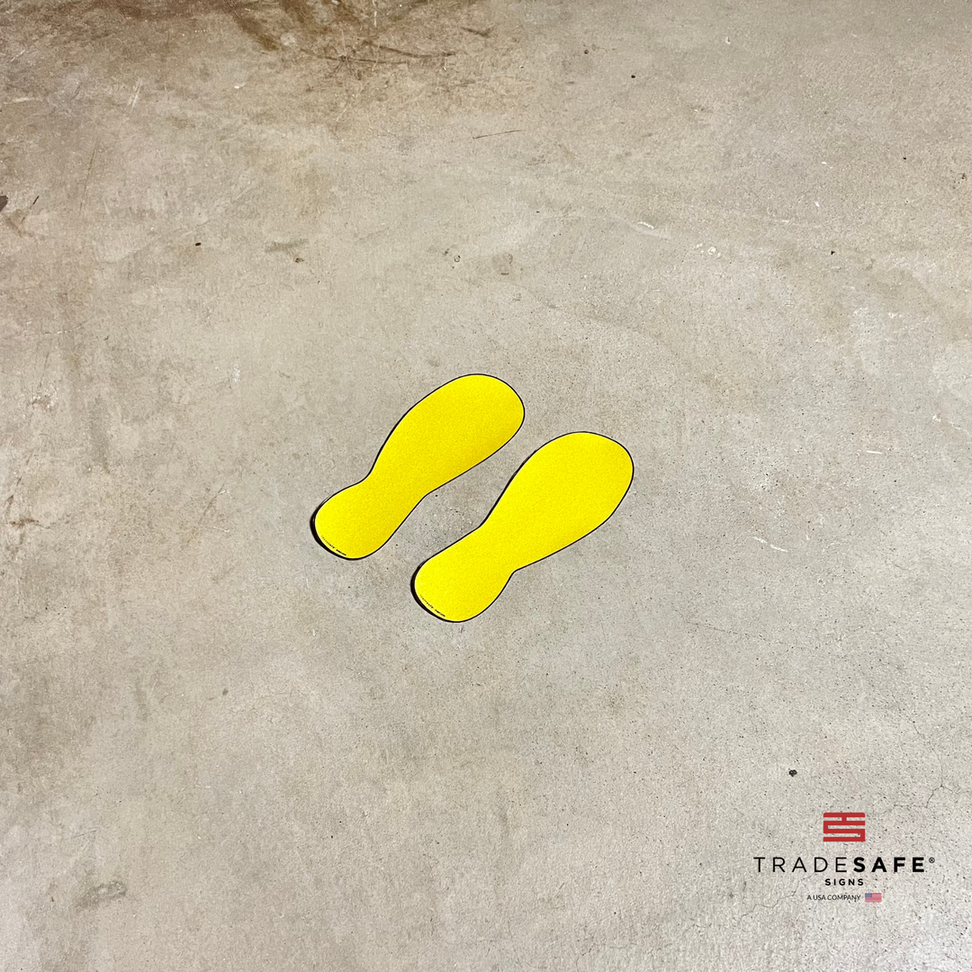 Anti-Slip Floor Footprint Stickers | TRADESAFE