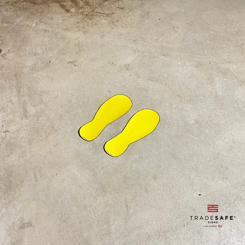 Anti-Slip Floor Footprint Stickers | TRADESAFE