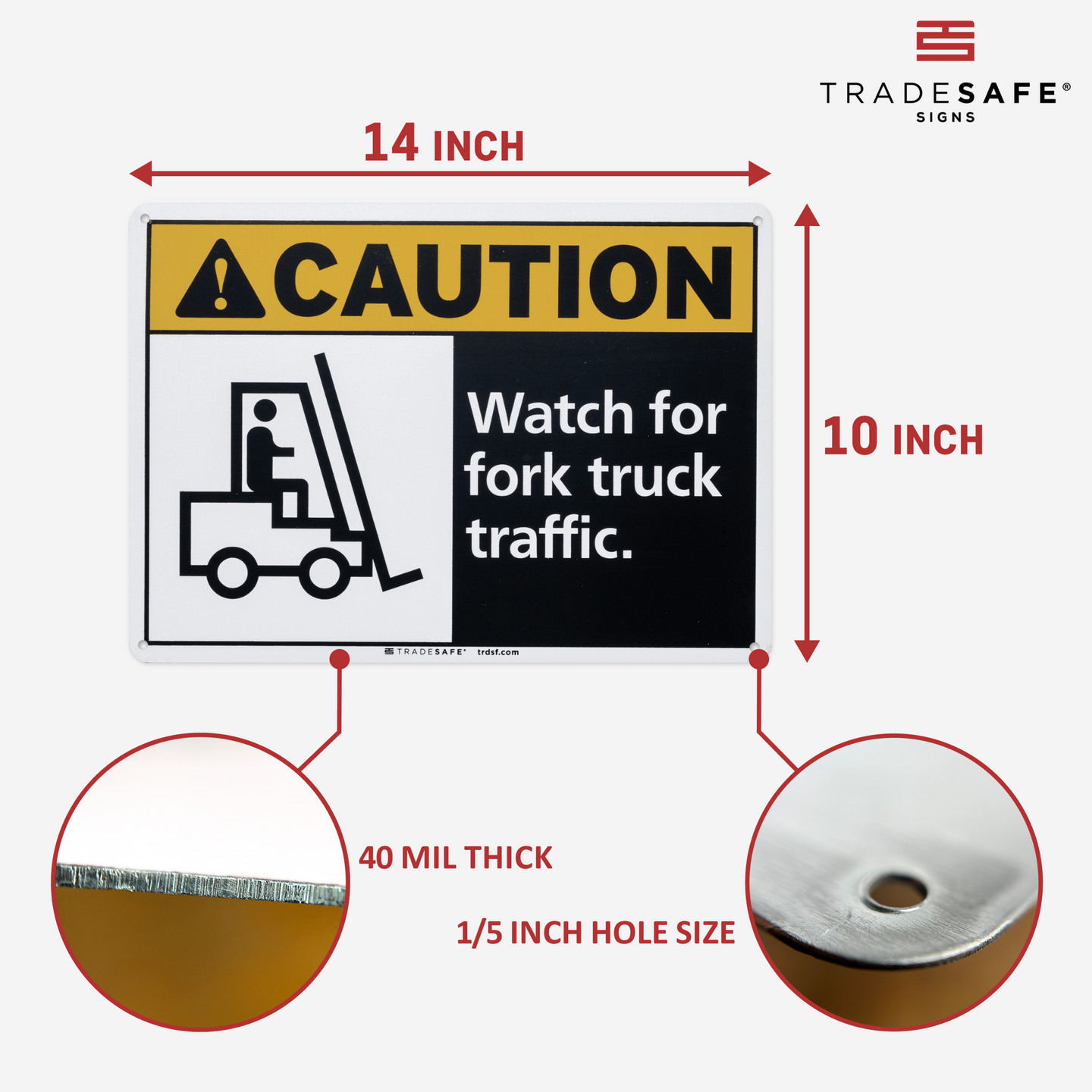 Forklift Traffic Sign - Aluminum Caution Sign | TRADESAFE