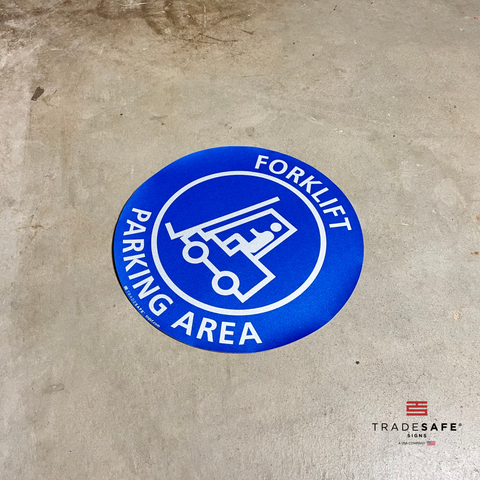 Forklift Parking Area Sign - Anti-Slip Floor Sign | TRADESAFE