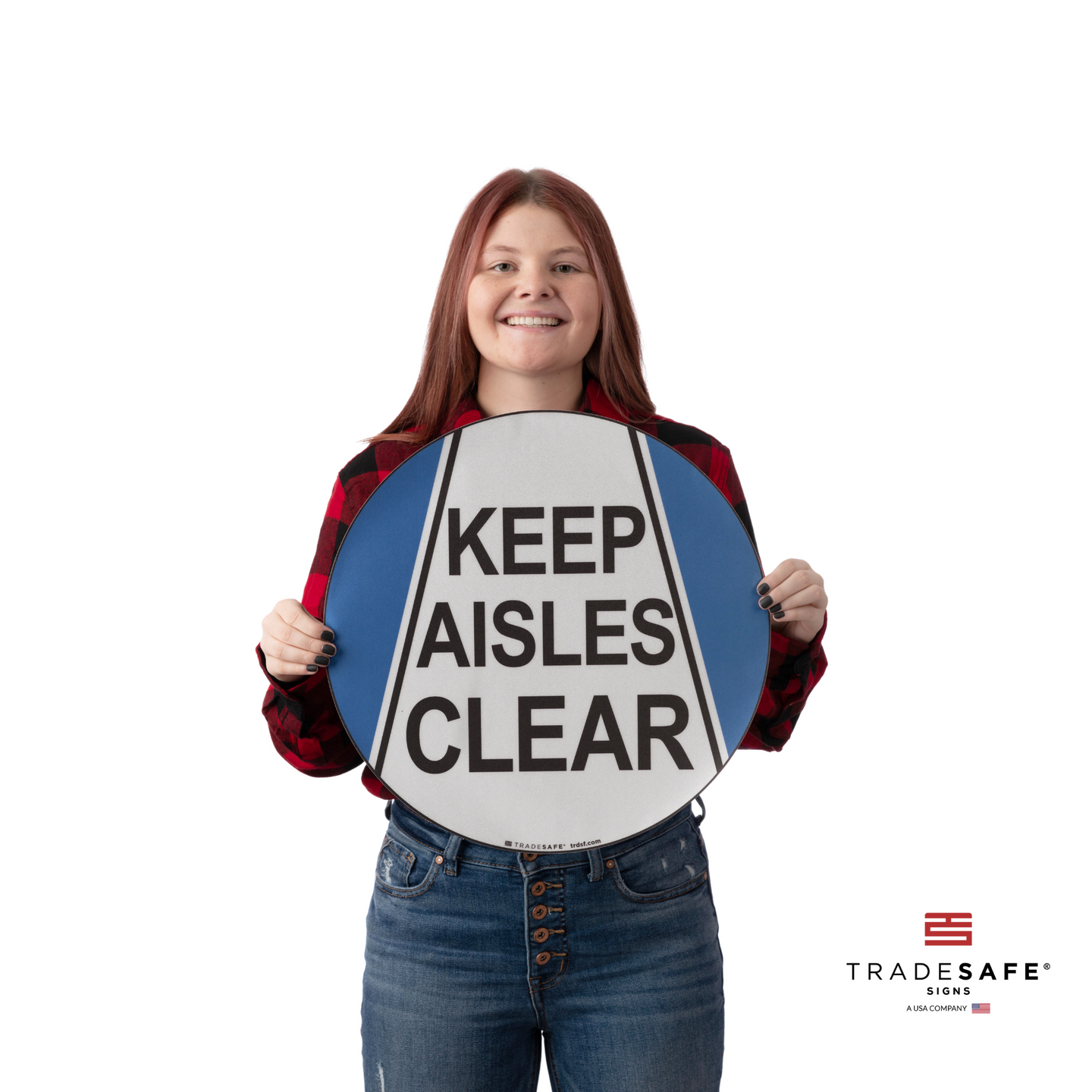 Keep Aisles Clear Sign - Anti-Slip Floor Sign | TRADESAFE