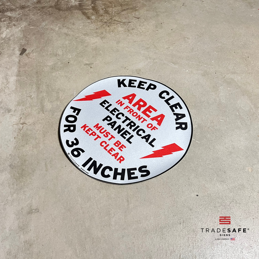 Electrical Panel Signs - Anti-Slip Floor Sticker | TRADESAFE