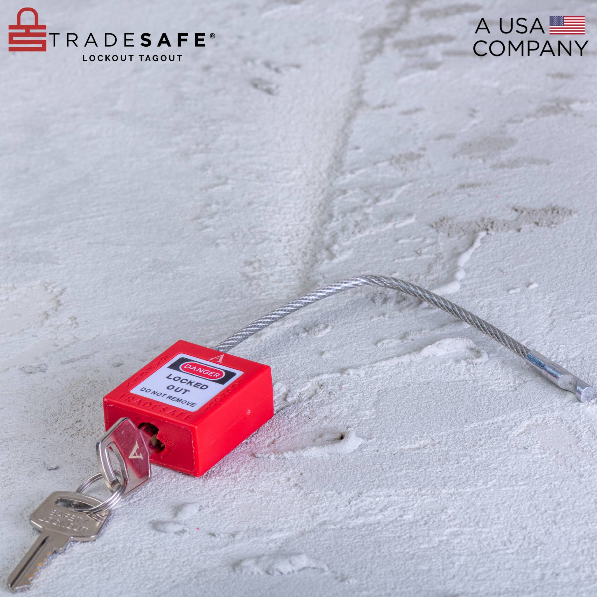 Paquete de 10 candados de cable rojos con llaves iguales Unlimited ...