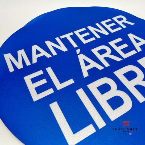 Keep Area Clear Sign - Spanish Anti-Slip Floor Sign – TRADESAFE