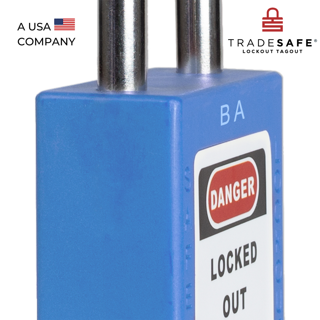 Blue Keyed Alike Padlocks Unlimited -2 Keys - 10 Pack | TRADESAFE