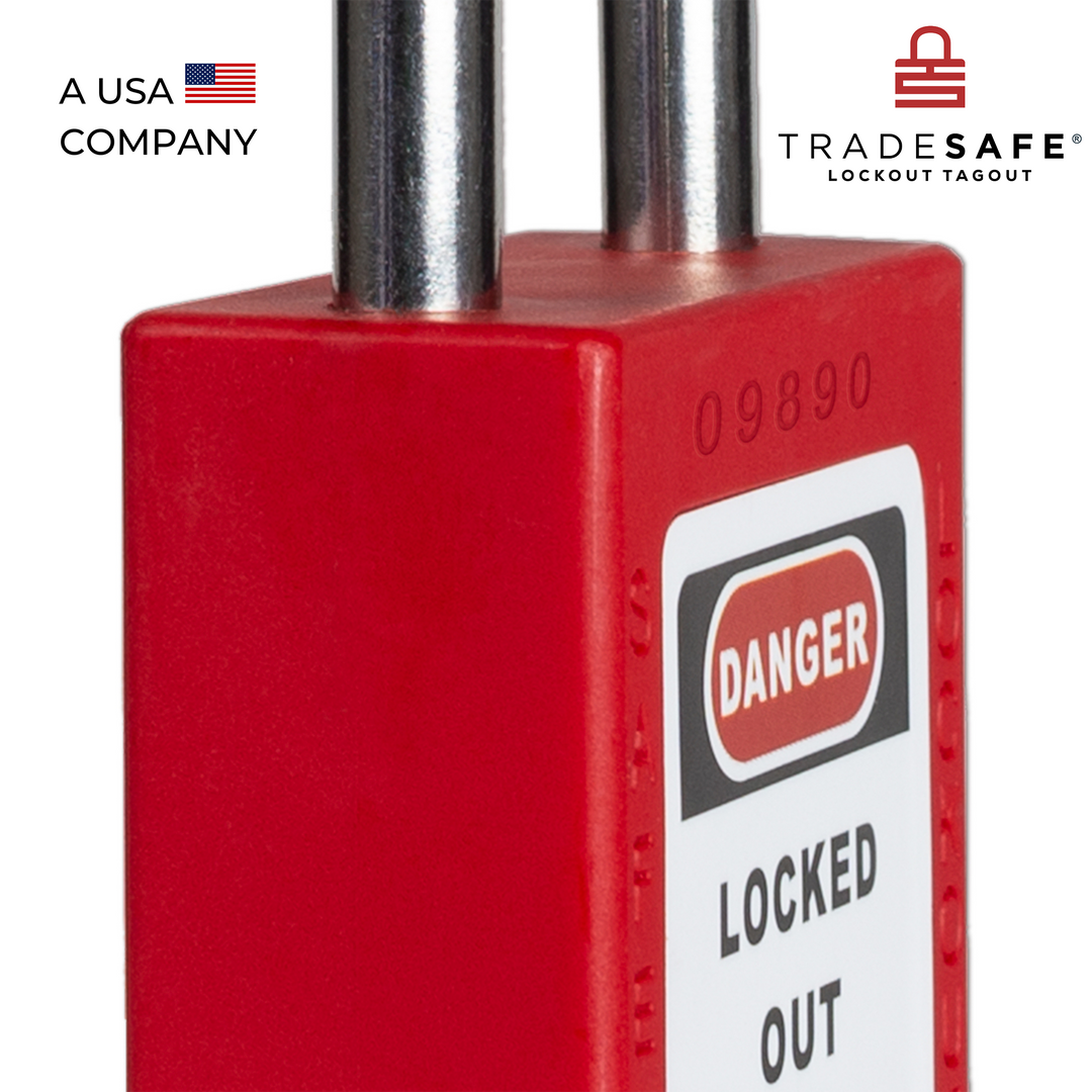 Red Keyed Different Lockout Locks - 1 Key - 7 Pack | TRADESAFE