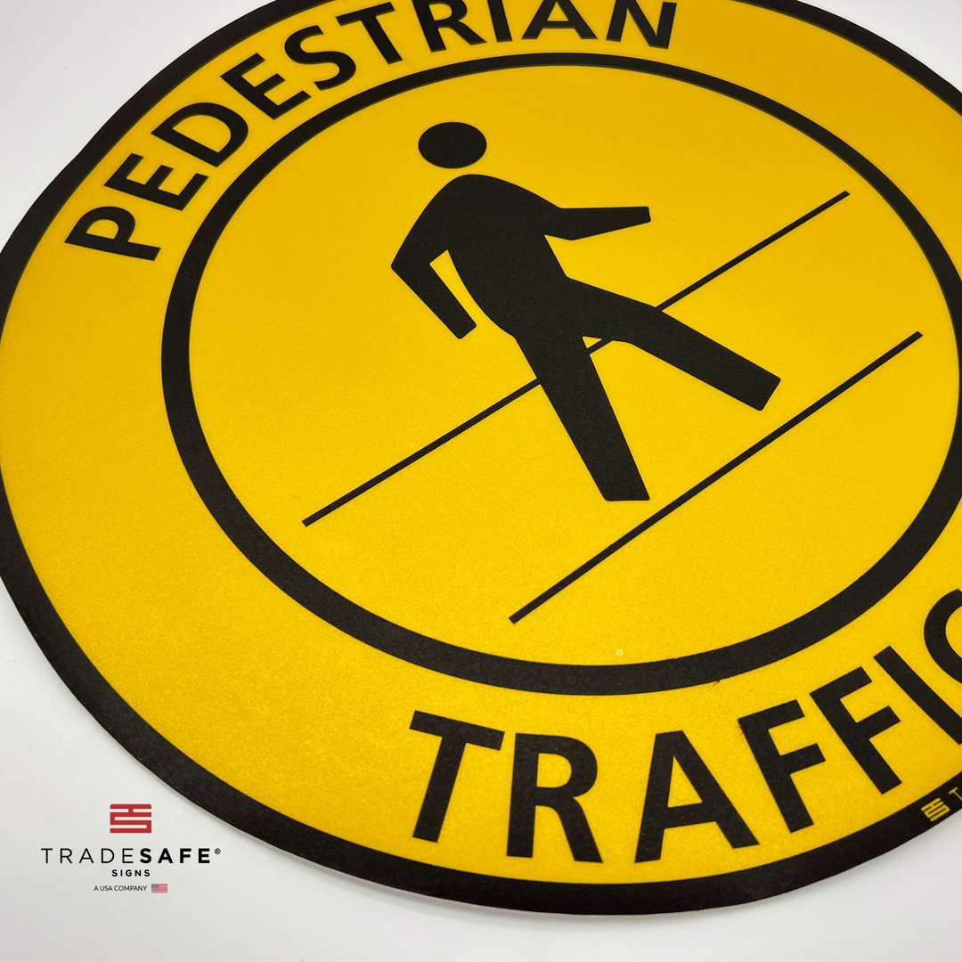 Pedestrian Traffic Only Sign - Anti-Slip Floor Stickers | TRADESAFE