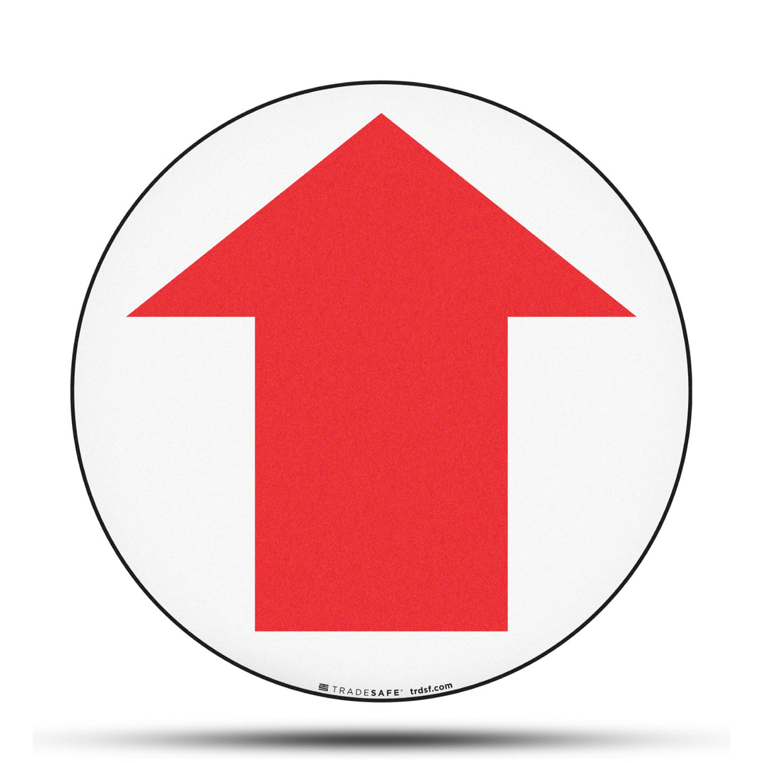 Red Arrow Sign - Anti-Slip Floor Decal | TRADESAFE