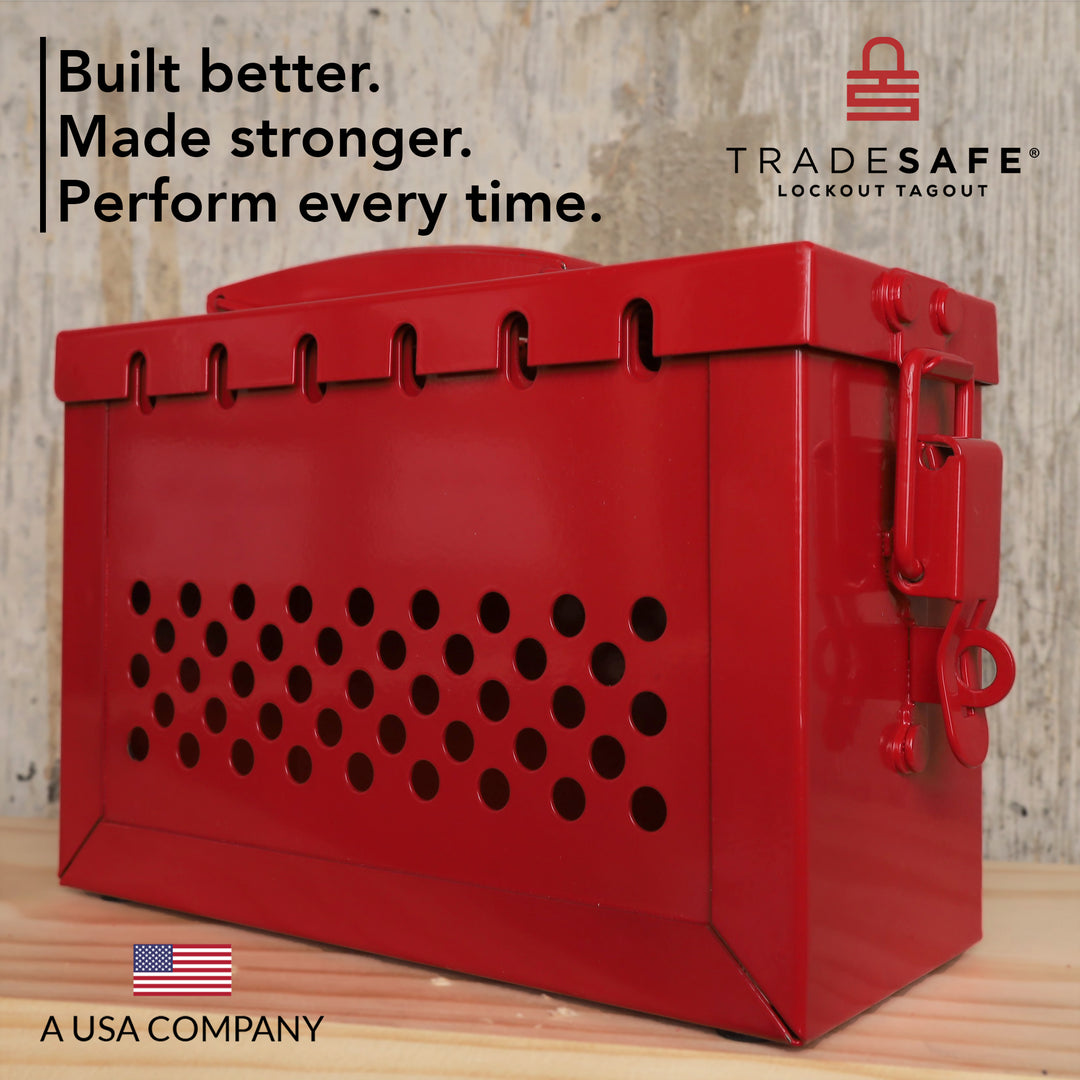 Steel Group Lockout Box - Lockout Tagout Box | TRADESAFE