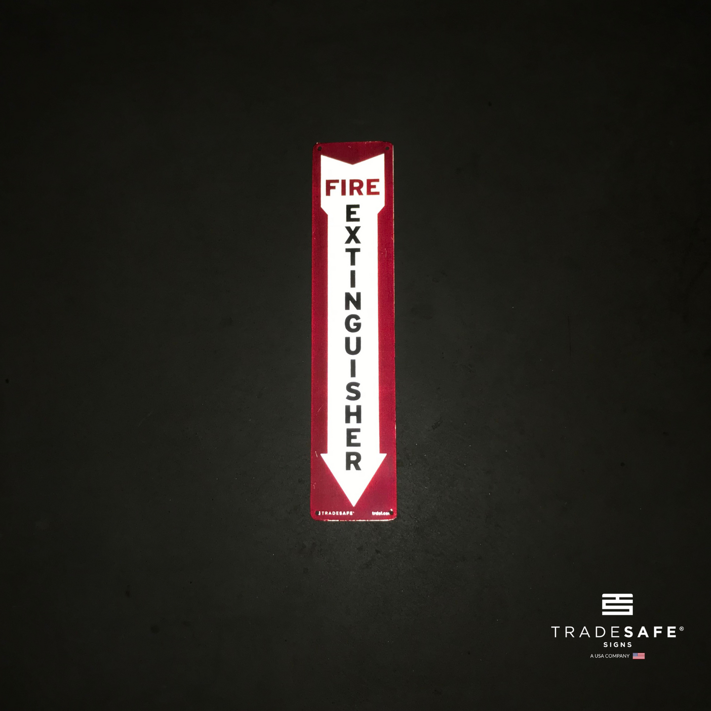 Fire Extinguisher Below Sign - Aluminum Fire Safety Sign | TRADESAFE