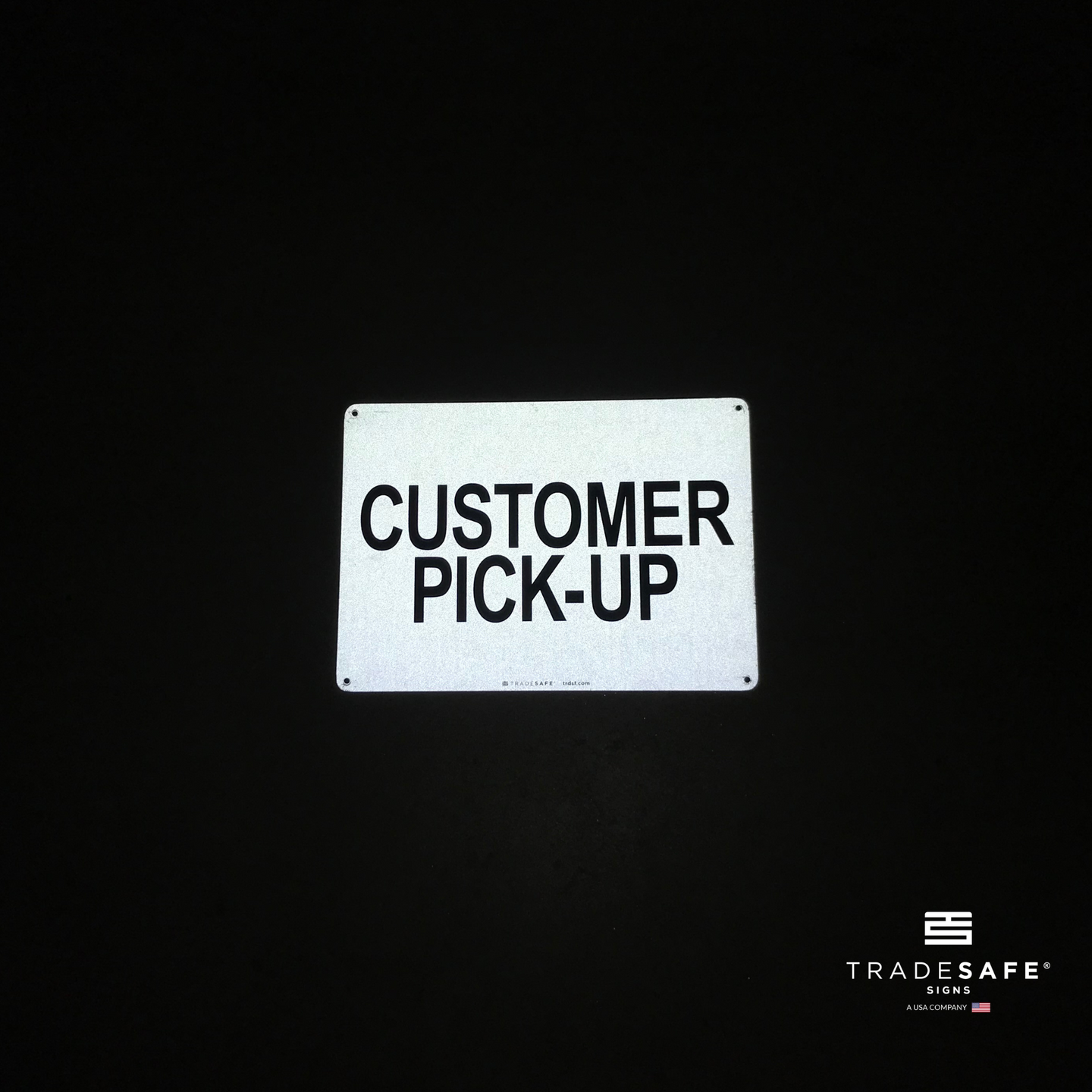 Customer Pick Up Sign - Aluminum Facility Signs | TRADESAFE