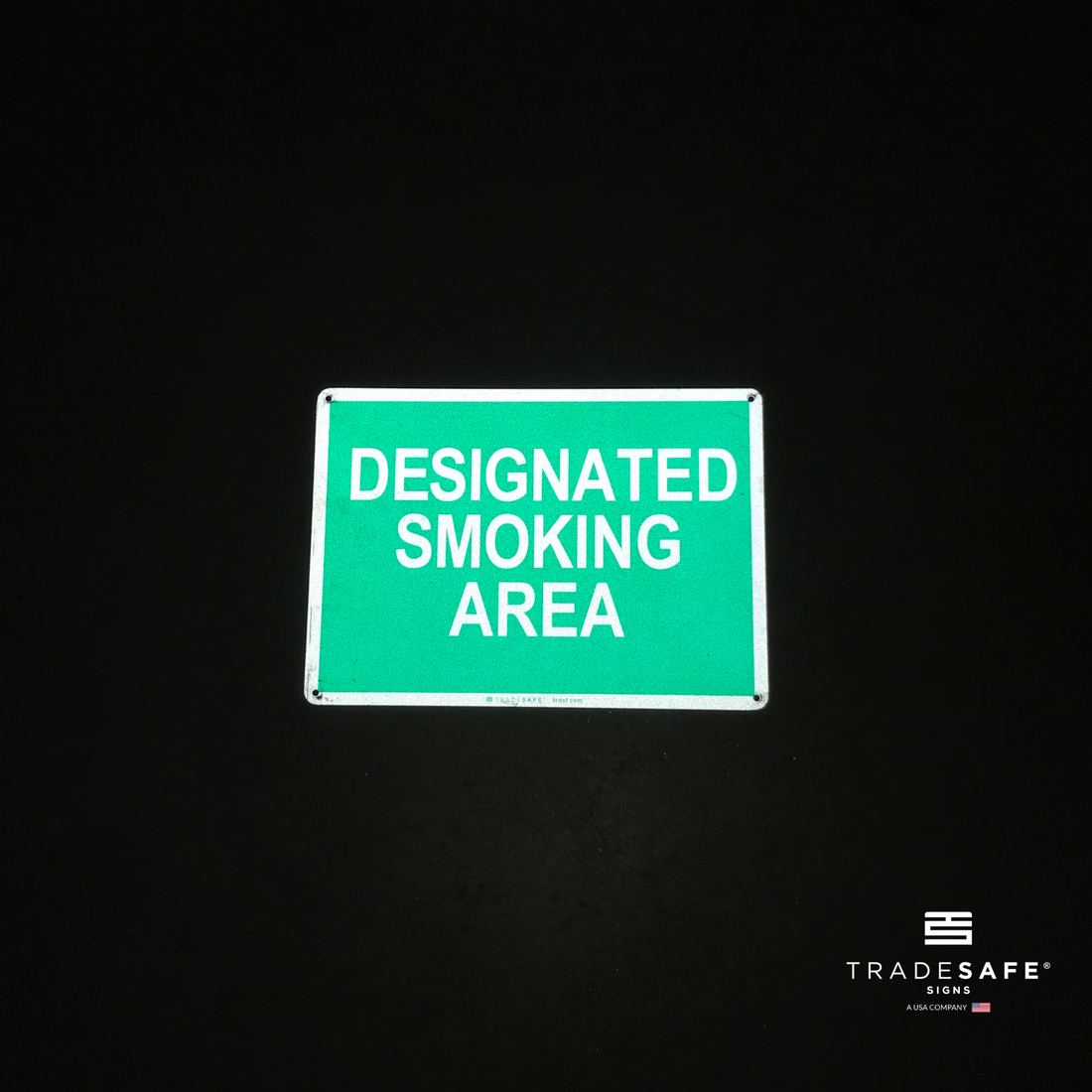 Designated Smoking Area Sign - Aluminum Smoking Signs | TRADESAFE