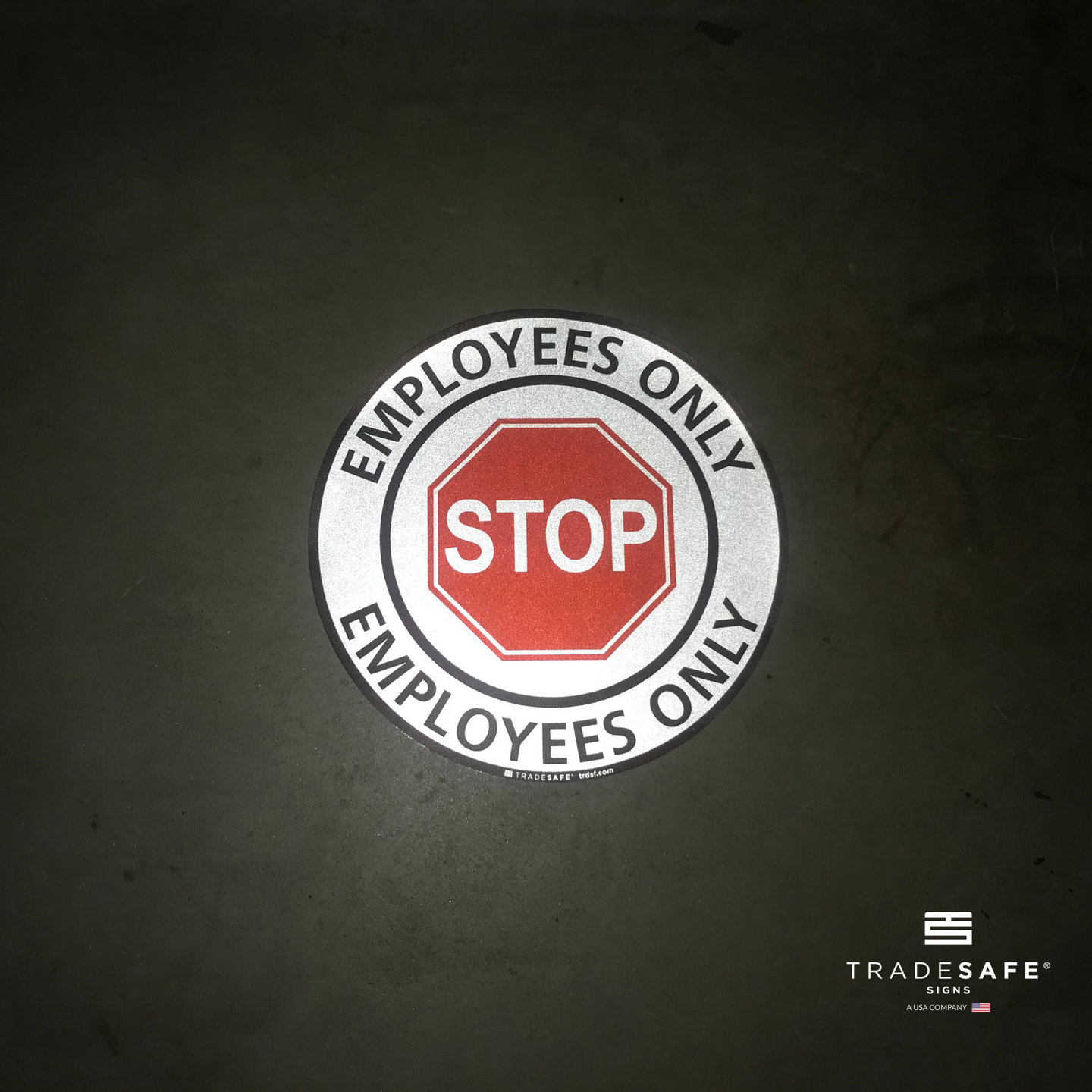 Stop – Employees Only Sign - Anti-Slip Floor Sign | TRADESAFE