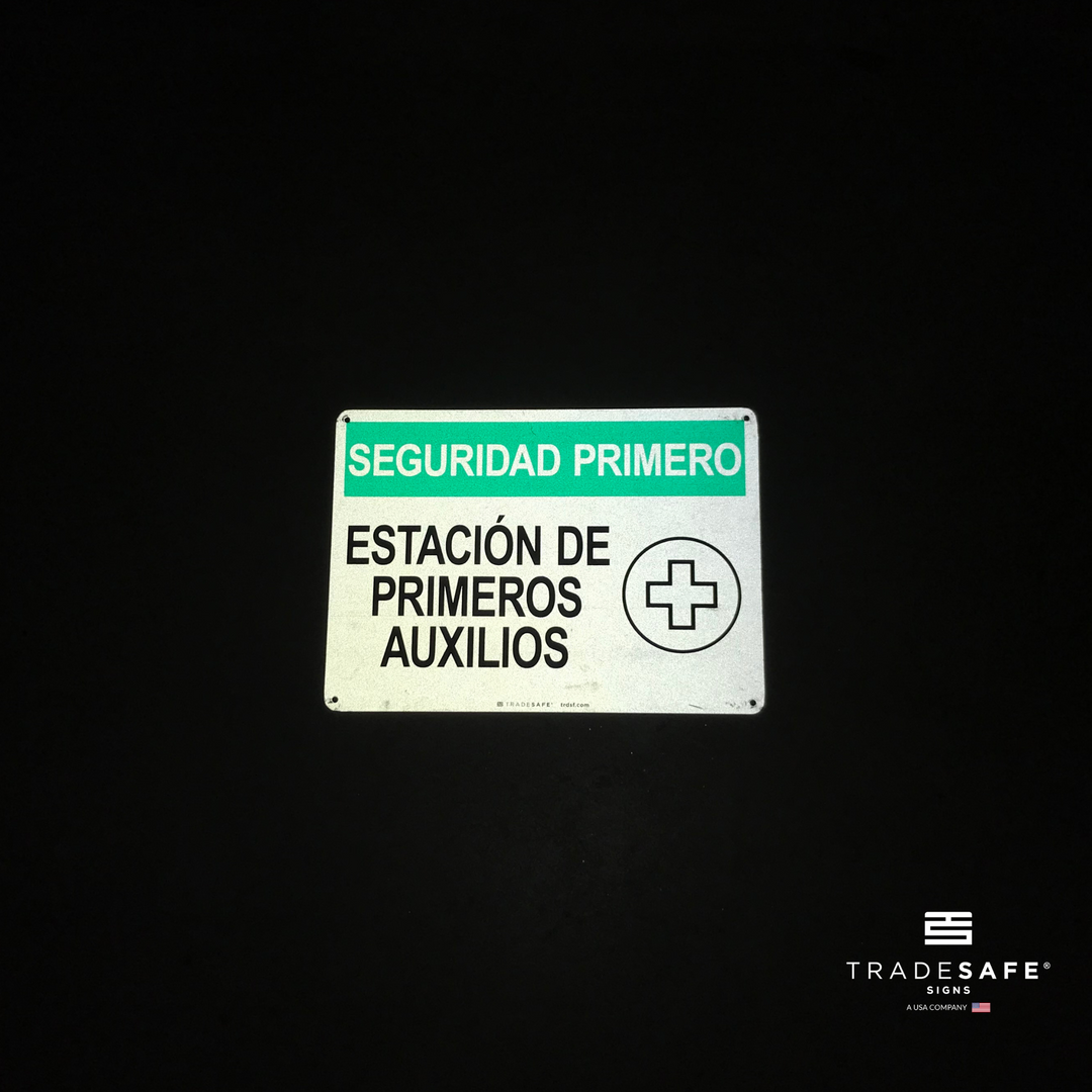 Estación De Primeros Auxilios Sign - Aluminum Safety Sign | TRADESAFE