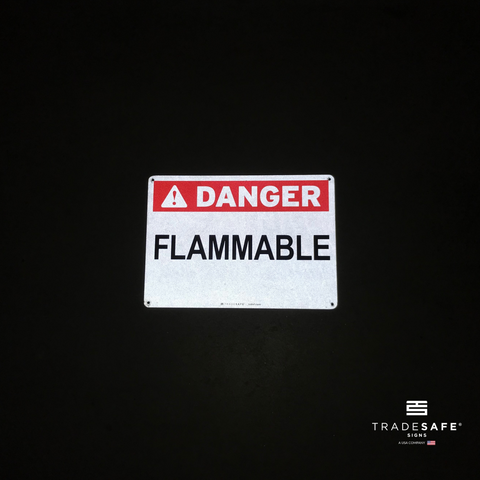 Danger Flammable Sign - Aluminum Fire Safety Sign | TRADESAFE