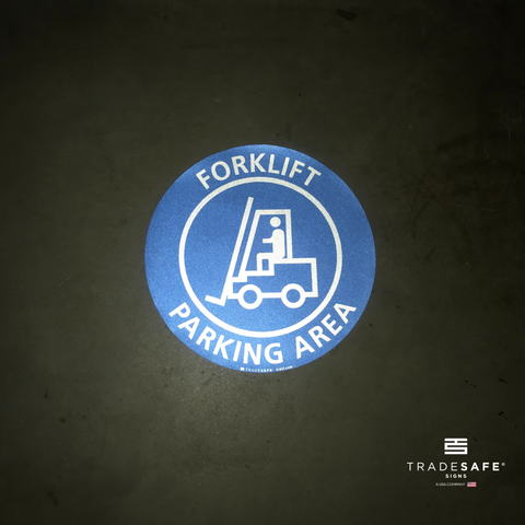 Forklift Parking Area Sign - Anti-Slip Floor Sign | TRADESAFE