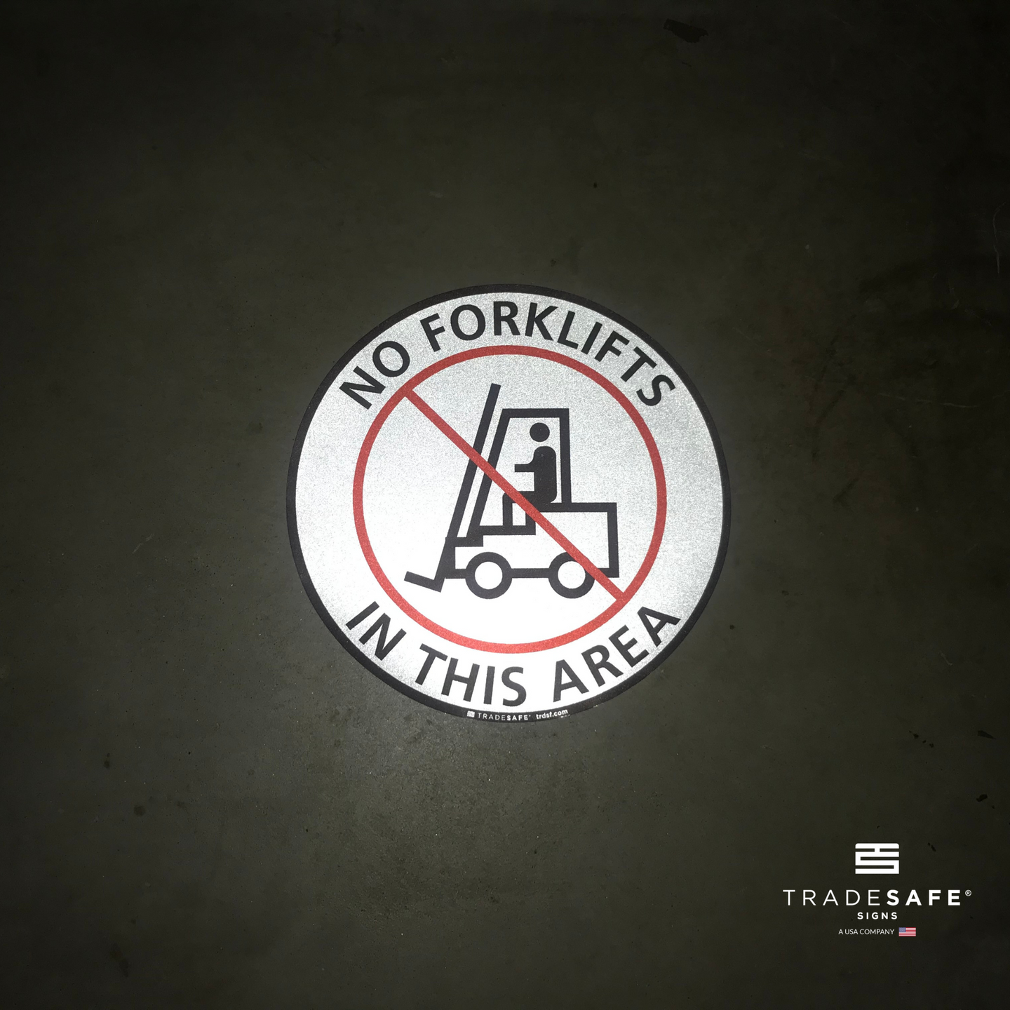 No Forklifts in This Area Sign - Anti-Slip Floor Sign – TRADESAFE