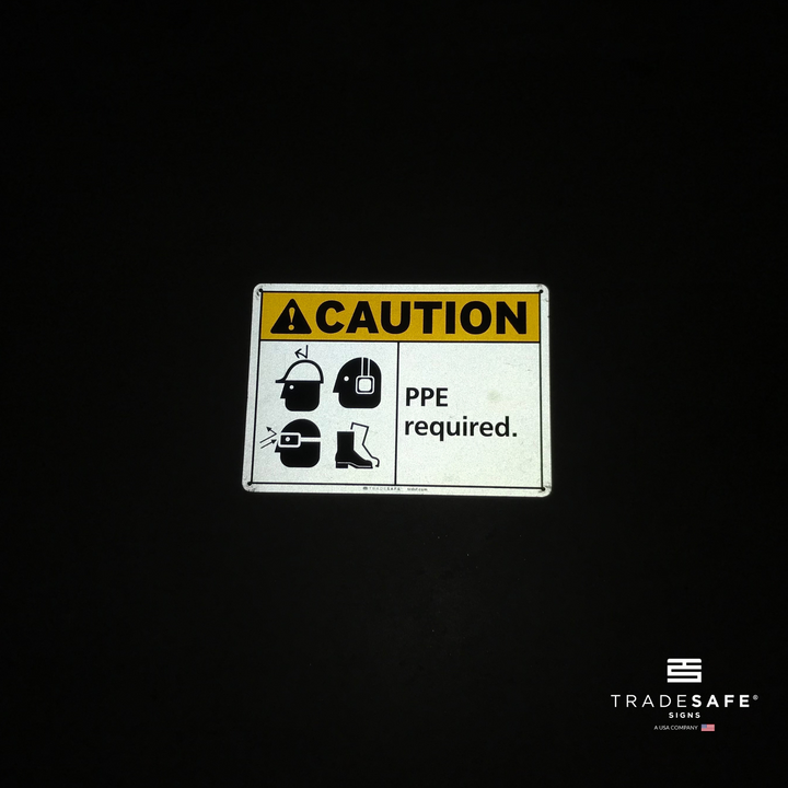 PPE Required Sign - Aluminum PPE Signs | TRADESAFE