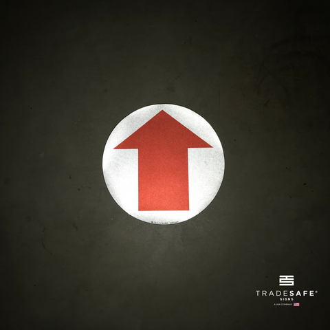 Red Arrow Sign - Anti-Slip Floor Decal | TRADESAFE