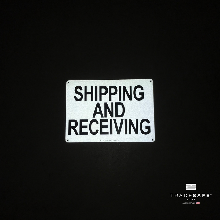 Shipping and Receiving Sign - Aluminum Facility Signs | TRADESAFE