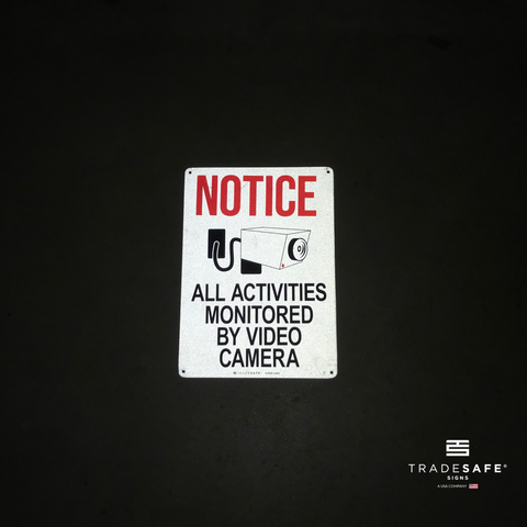 Video Surveillance Sign - Aluminum Facility Signs | TRADESAFE