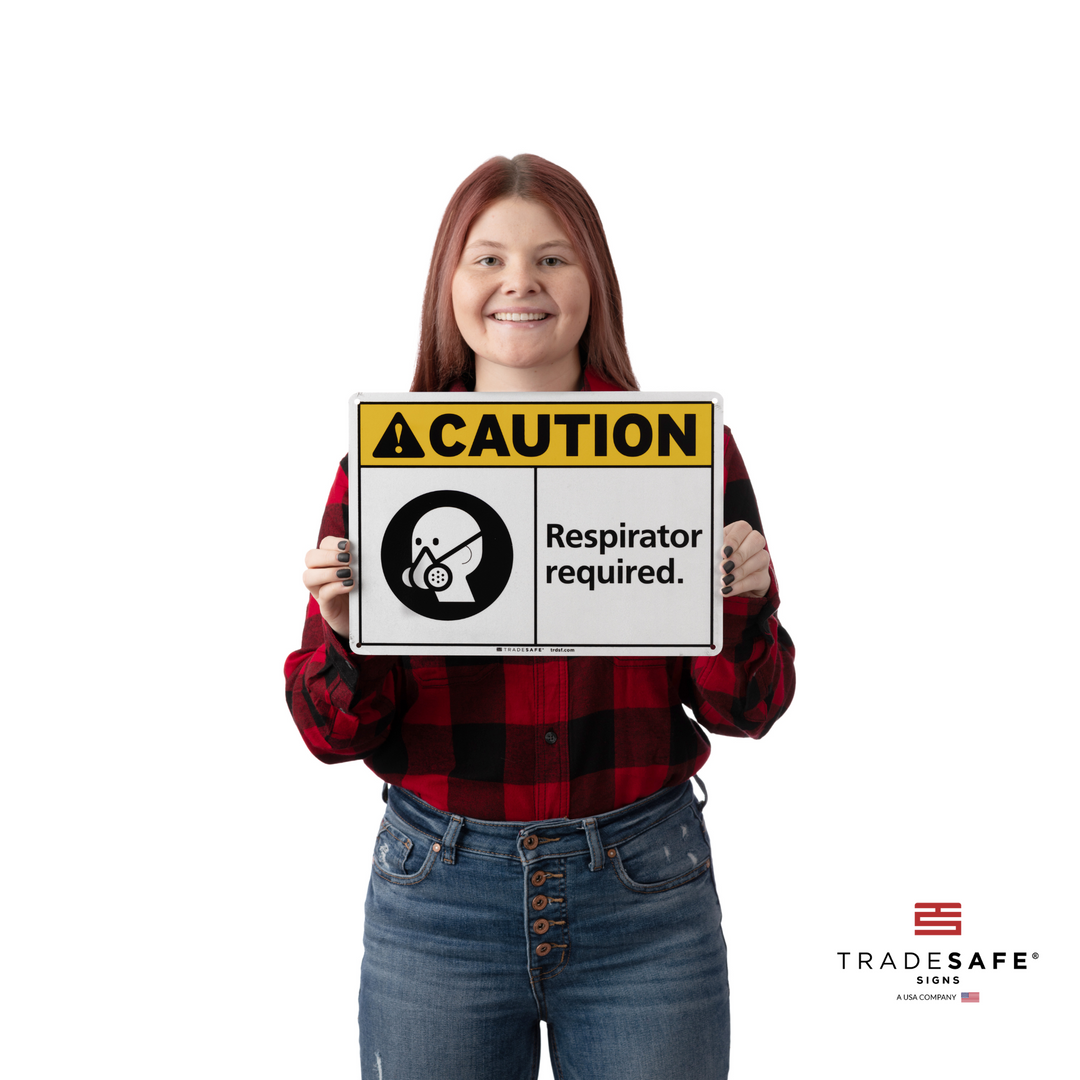 Respirator Required Sign - Aluminum PPE Signs | TRADESAFE