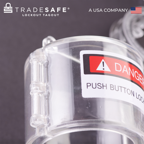 Round Push Button Cover Lockout - 3-Piece Set | TRADESAFE