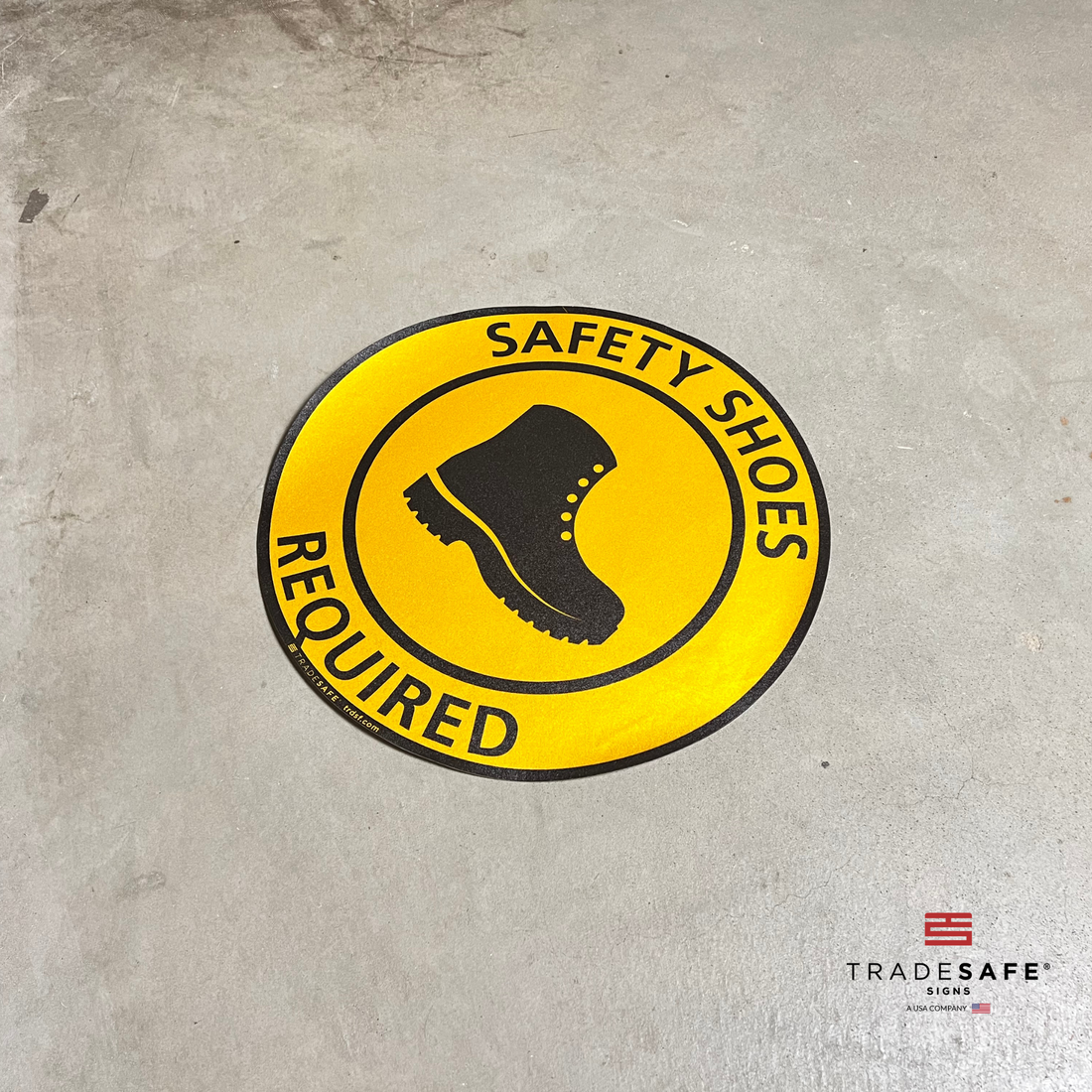 Safety Shoes Signs - Anti-Slip Floor Sticker | TRADESAFE