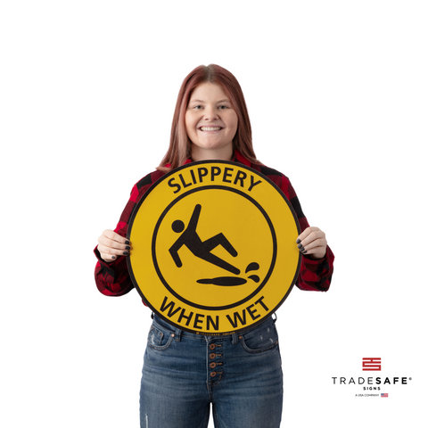 Slippery When Wet Signs - Anti-Slip Floor Sticker | TRADESAFE