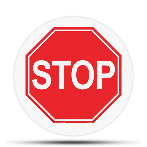 Floor Stop Signs - Anti-Slip Floor Stickers | TRADESAFE