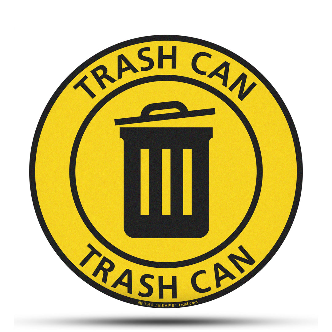 Trash Can Sign - Anti-Slip Floor Sticker | TRADESAFE