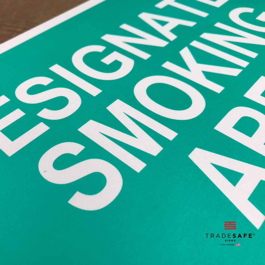 Designated Smoking Area Sign - Aluminum Smoking Signs | TRADESAFE
