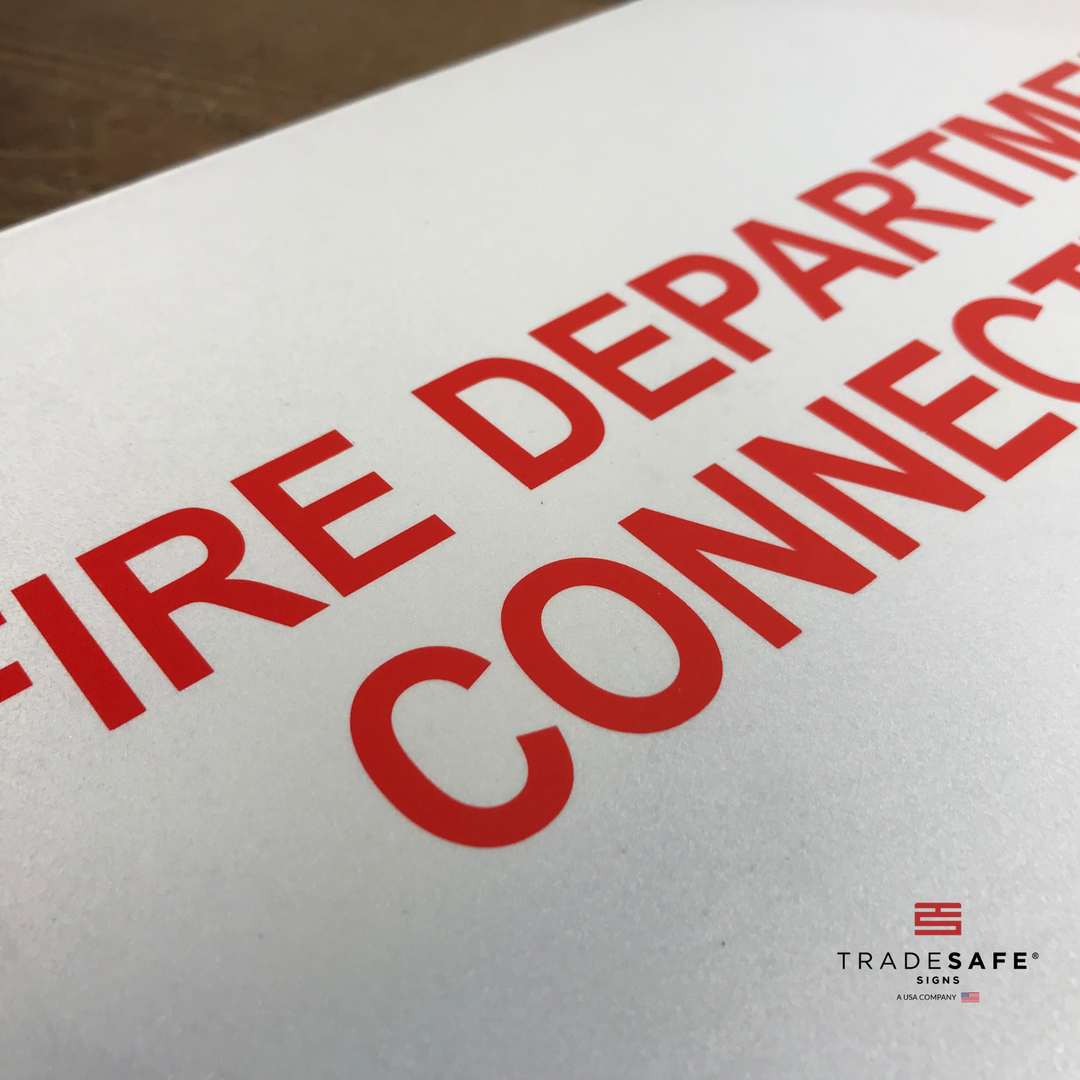 Fire Department Connection Sign - Aluminum Fire Safety Sign | TRADESAFE